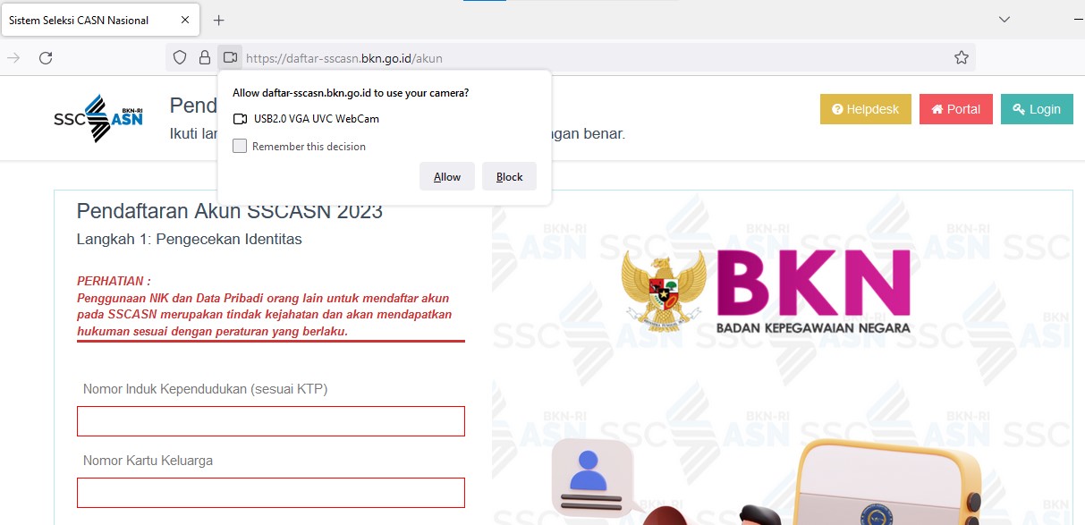 Cara Mengatasi Webcam Js Error saat Daftar CPNS 2023, Tak Sampai Semenit